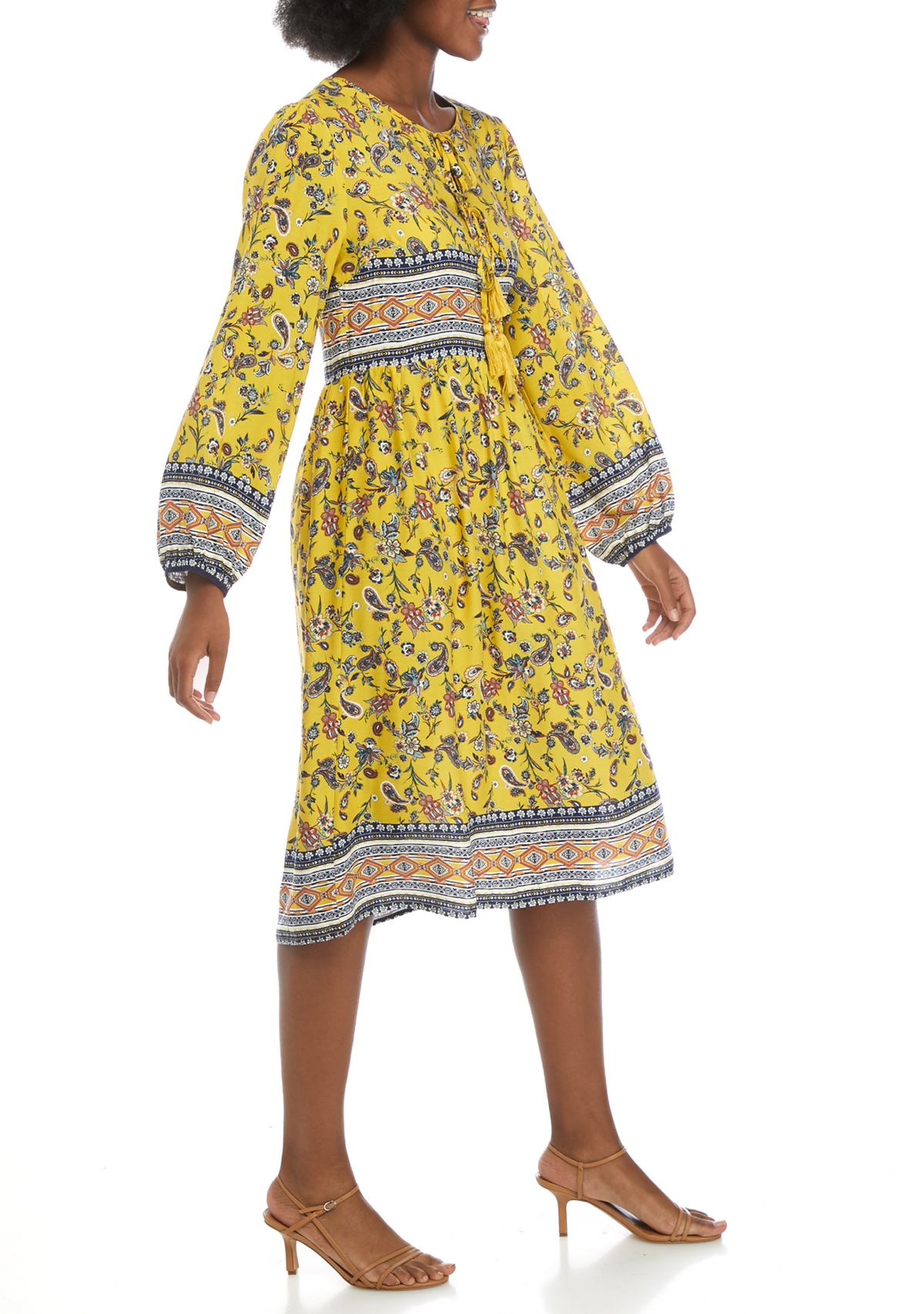 Luxology™ Women's Boho Border Midi Dress | Belk