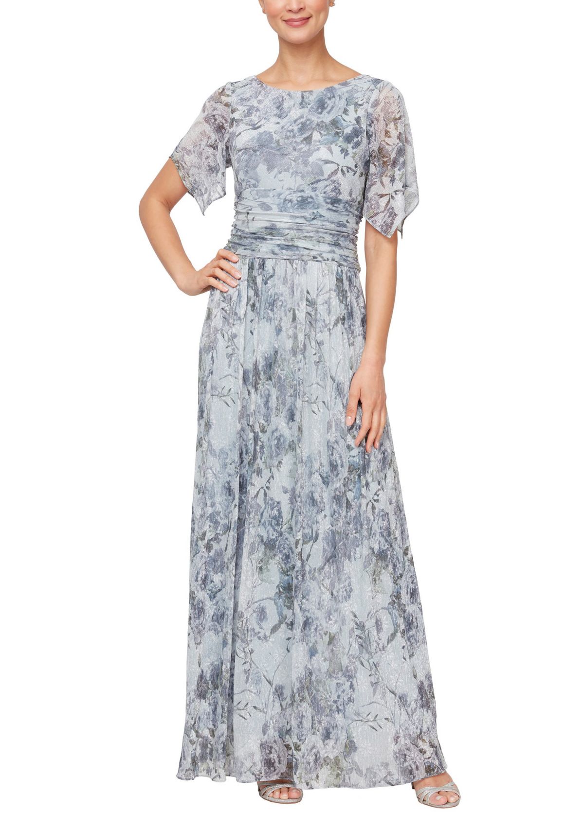 SLNY Long Printed Dress | Belk