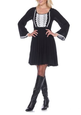 White Mark Anema Embroidered Dress | Belk