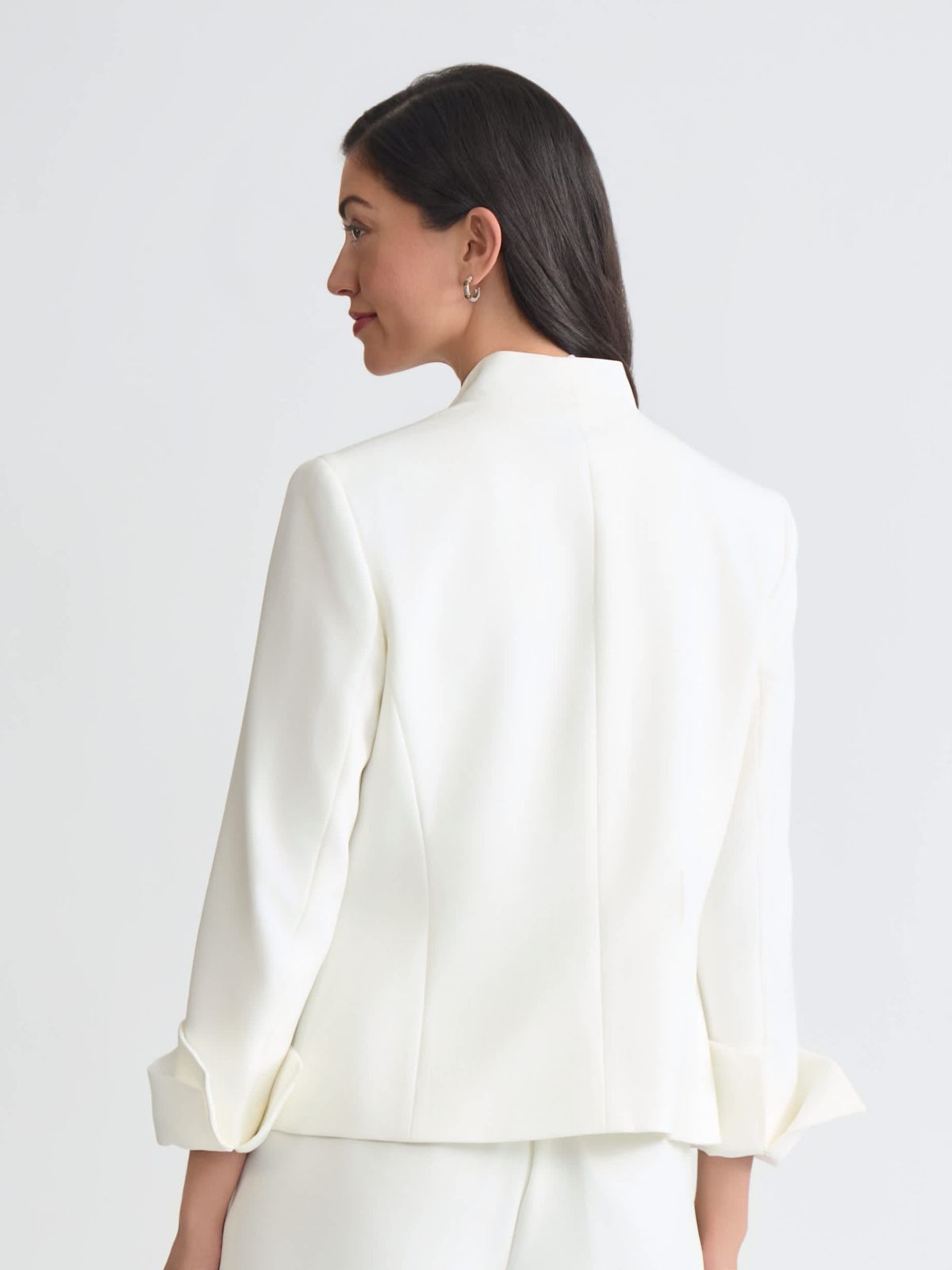 Kasper Women's Stretch Crepe Three Button Jacket with Organza Trim | Belk