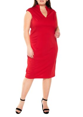 Alexia Admor Plus Size Katrina V-Neck Dress | belk