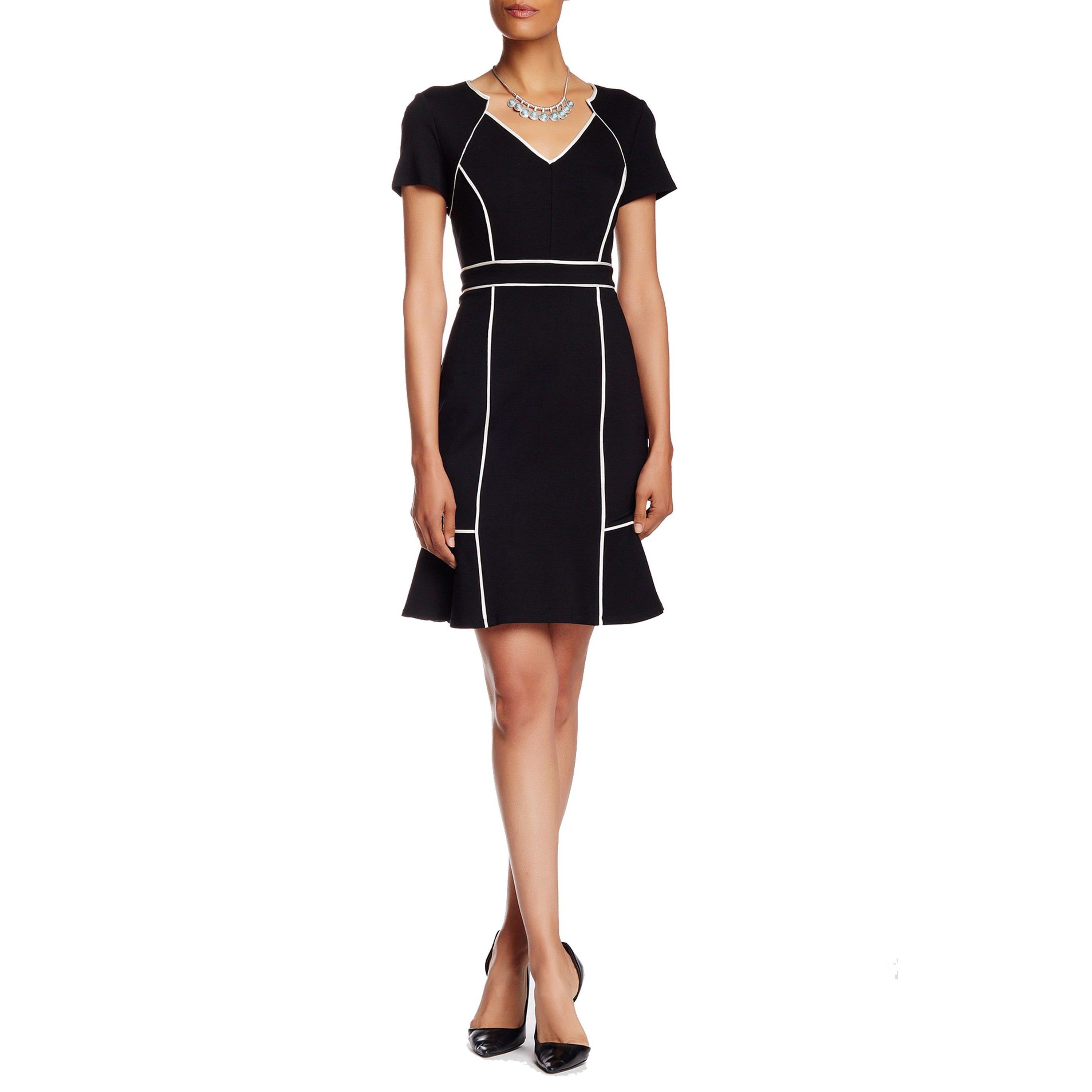 Focus By Shani Ponte Knit Dress With Tulip Hem | Belk