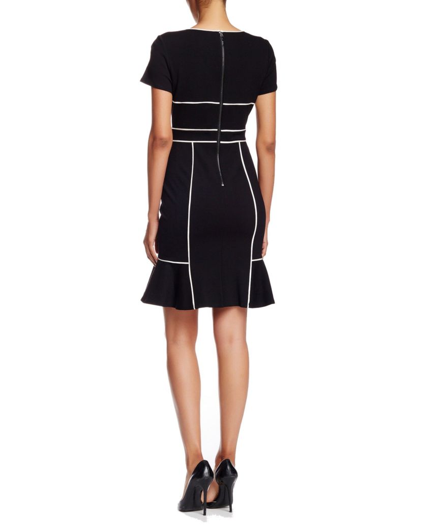 Focus By Shani Ponte Knit Dress With Tulip Hem | Belk