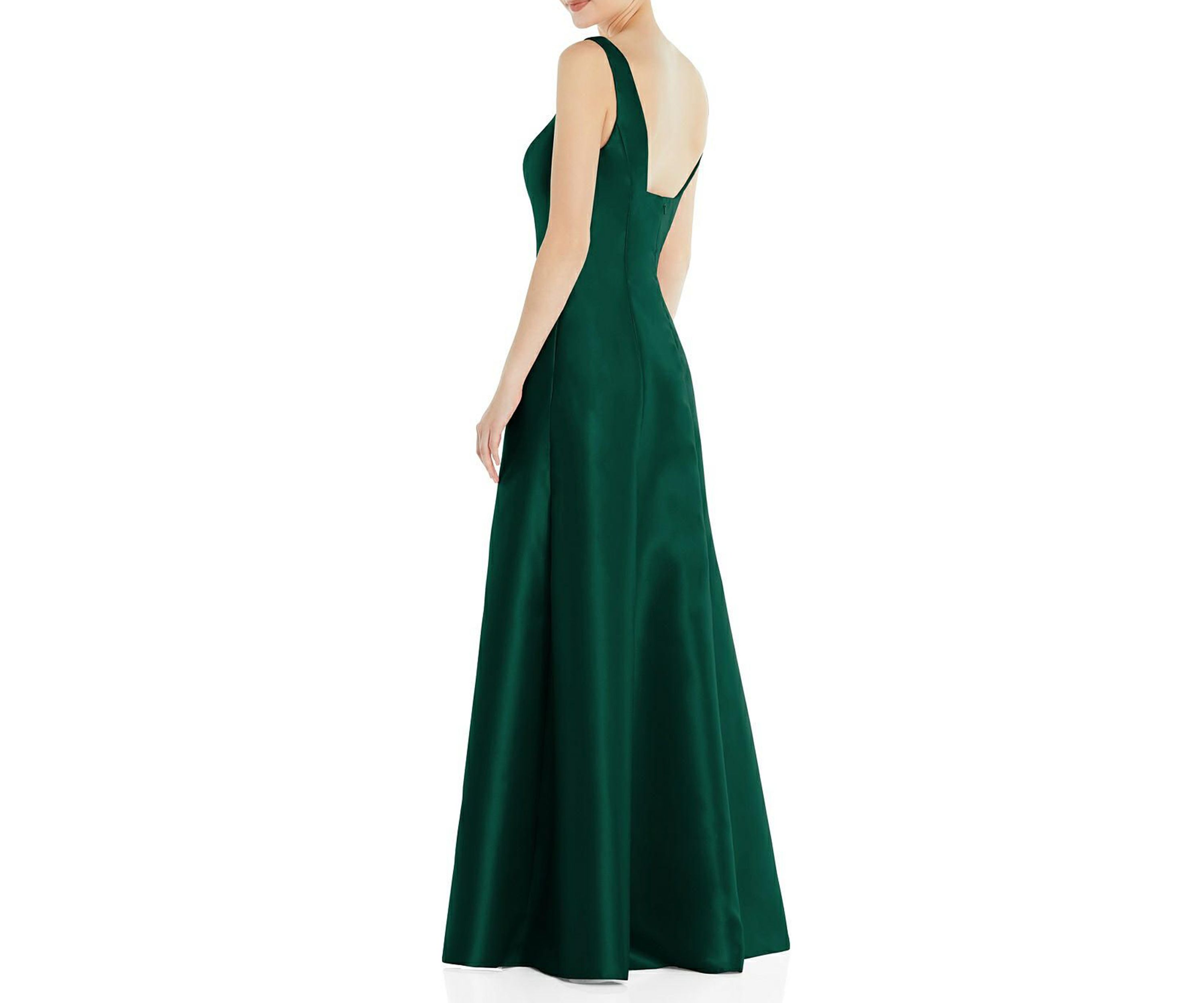 Alfred Sung Sleeveless Square-Neck Princess Line Gown with Pockets | Belk