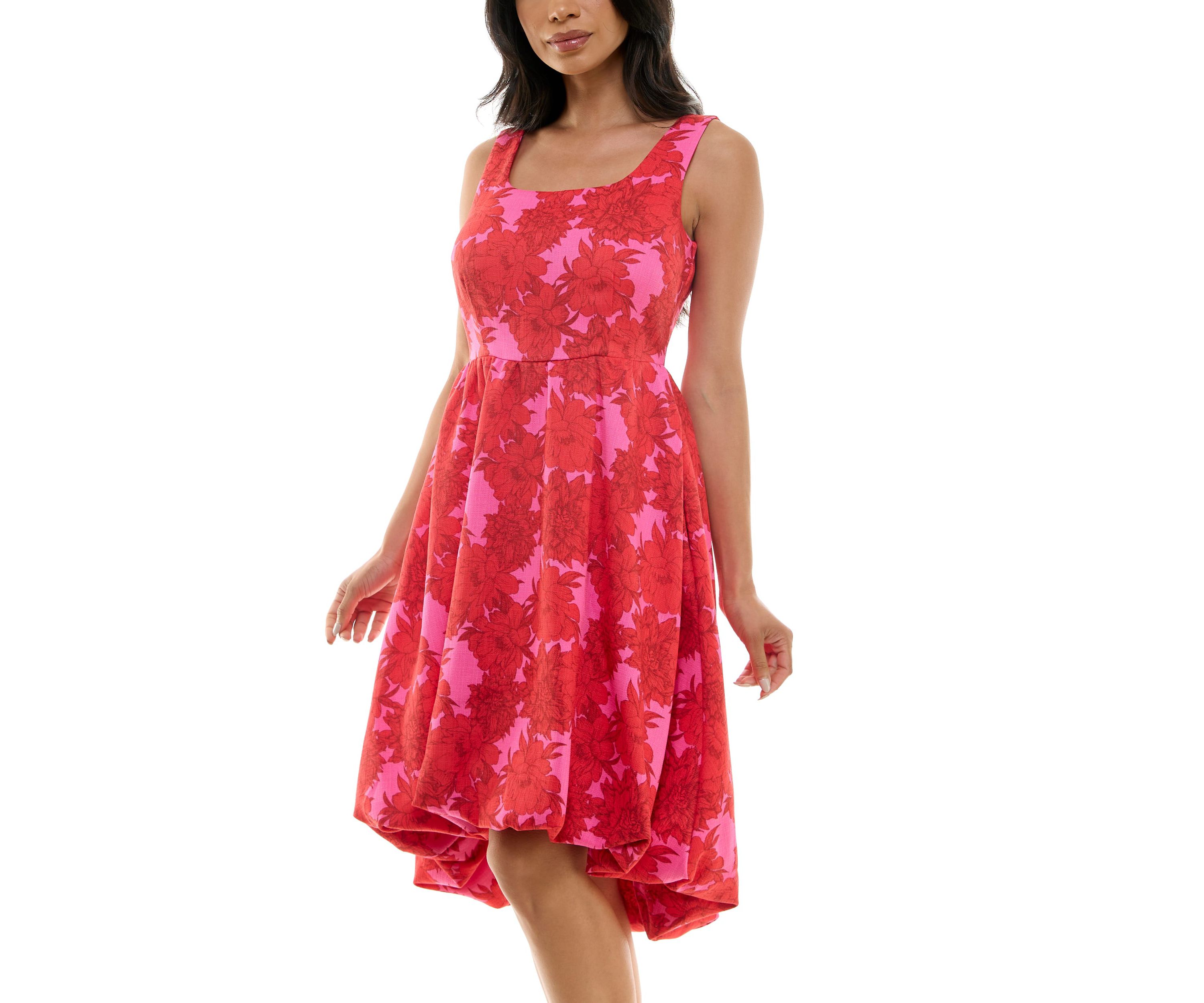 Nina Leonard Print Linen Dress | Belk