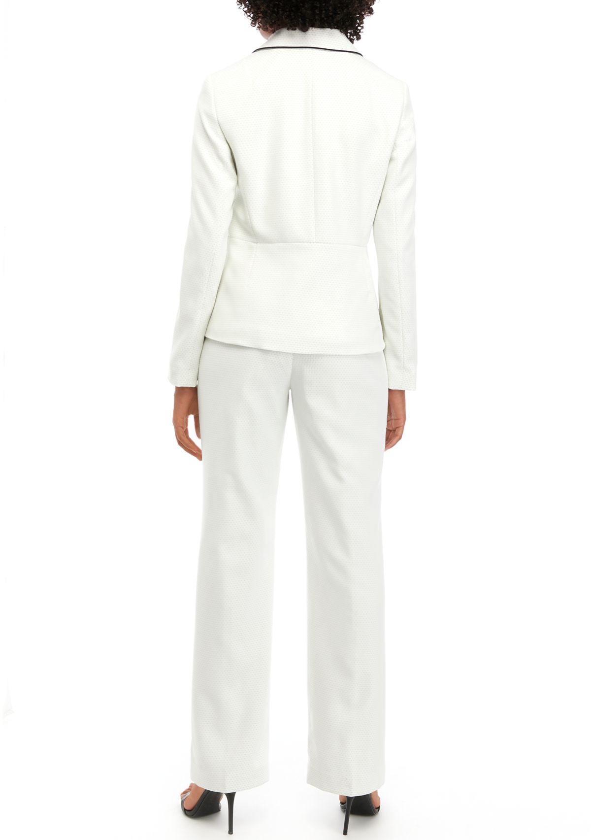 Le Suit BIRDSEYE JACQUARD TWO BUTTON PIPED JACKET AND PANT | Belk