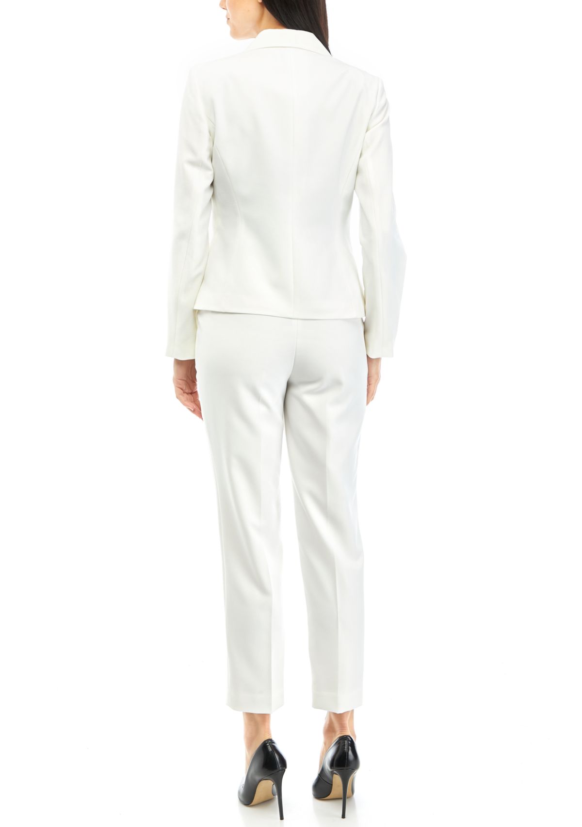 Le Suit Women's Two Button Inset Waist With Elastic Back Pant Set | Belk
