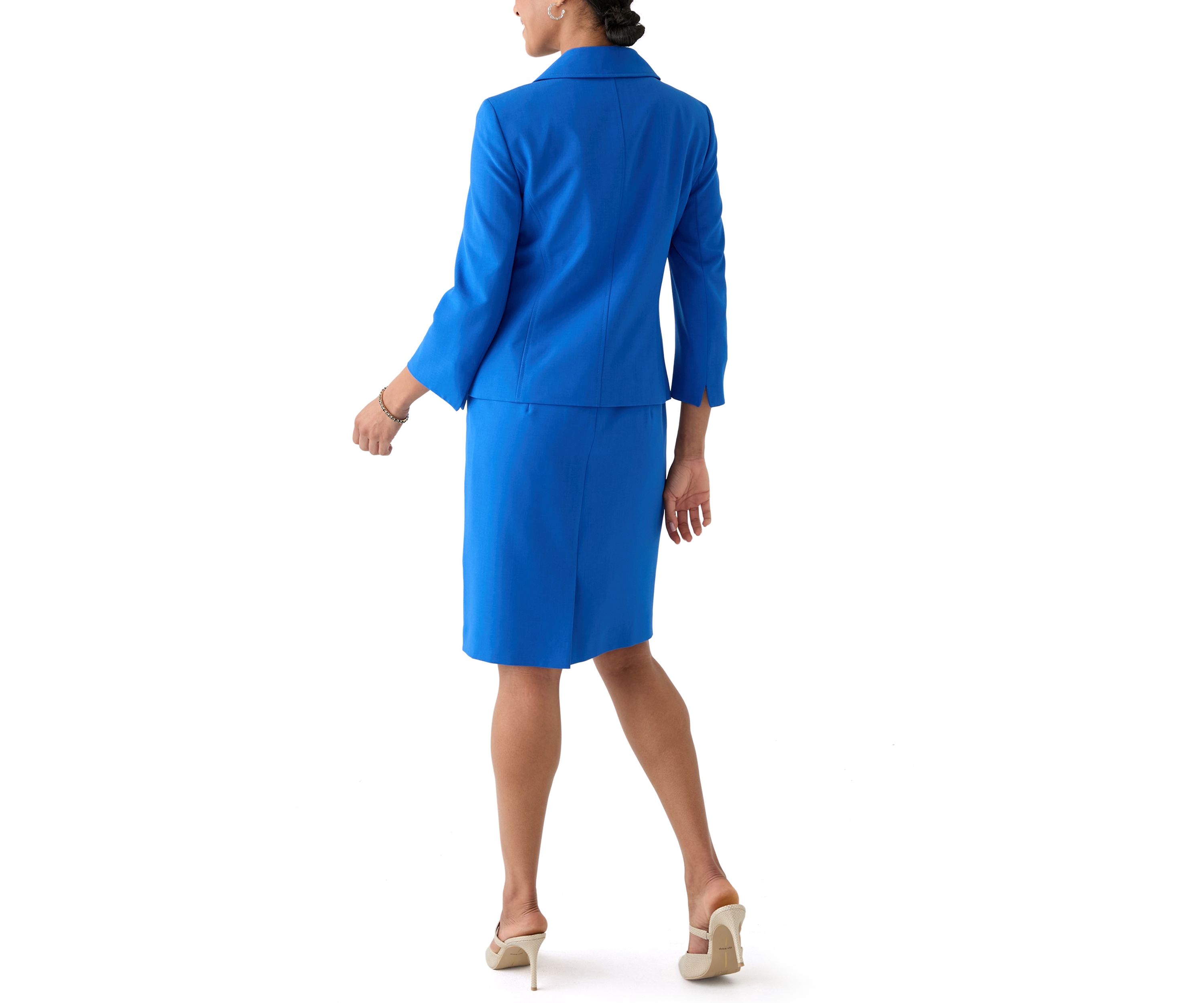 Le Suit Four Button Jacket & Empire Waist Dress Suit | Belk