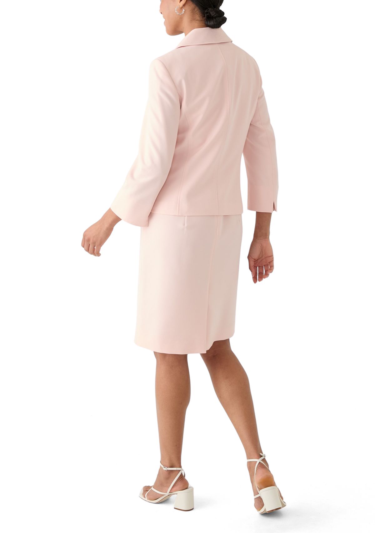 Le Suit Four Button Jacket & Empire Waist Dress Suit | Belk