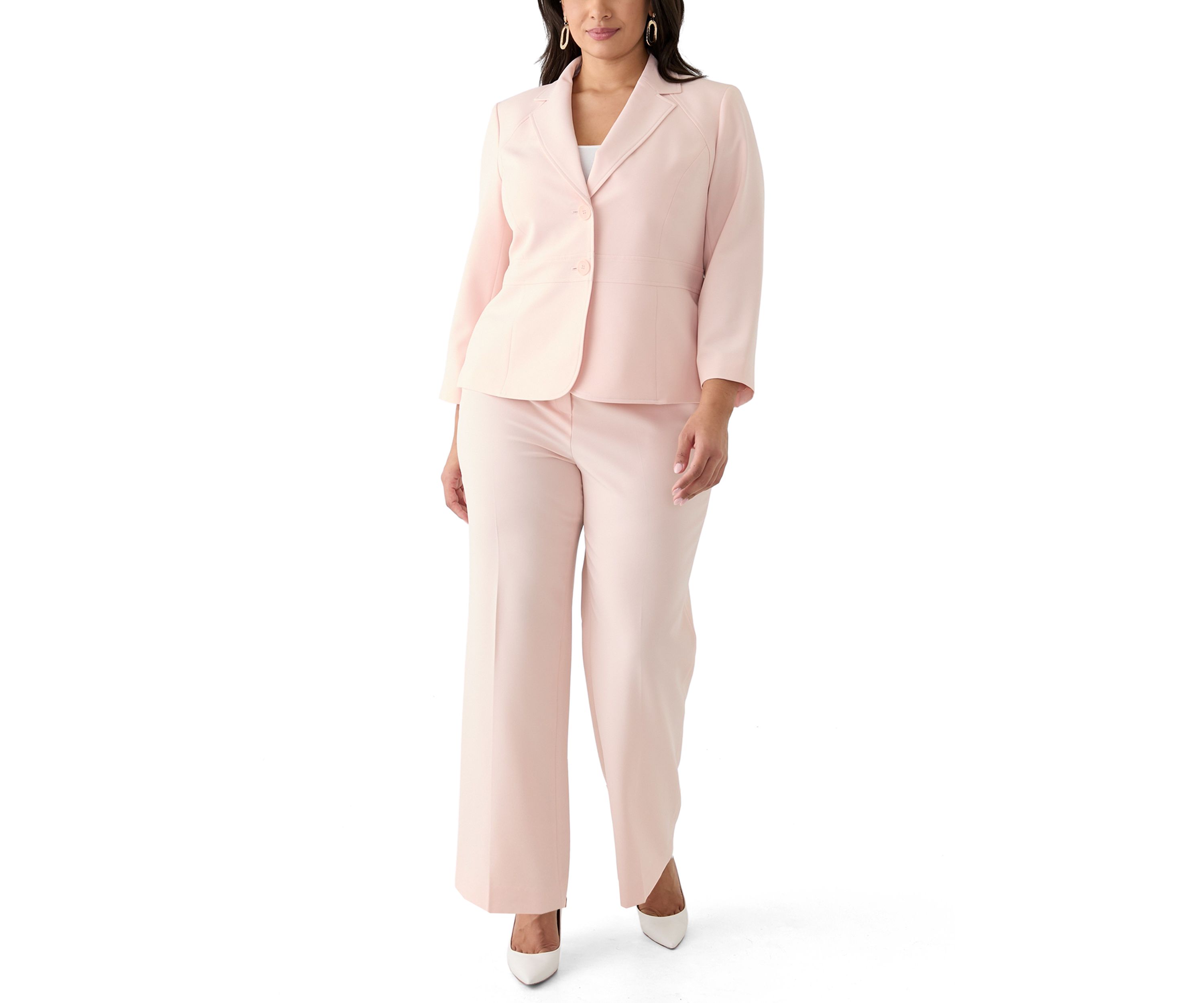 Le Suit Two-Button Jacket & Extended Tab Waist Pant Suit | Belk