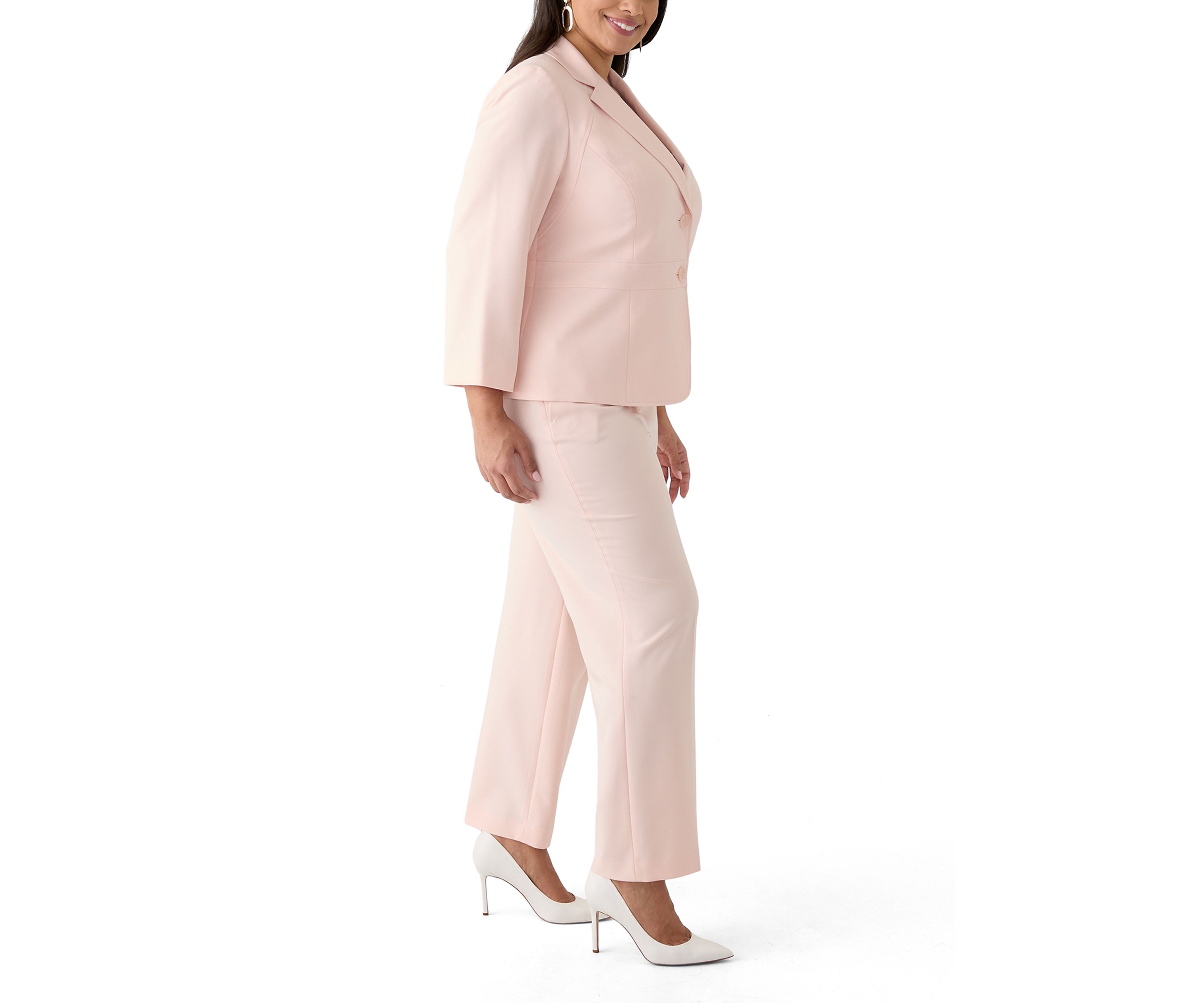 Le Suit Two-Button Jacket & Extended Tab Waist Pant Suit | Belk