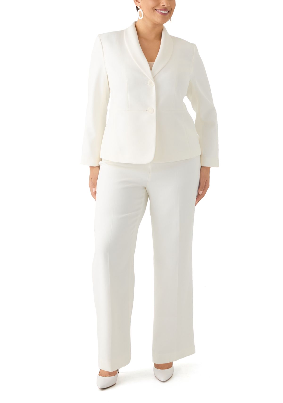 Le Suit Two-Button Shawl Collar Jacket Pant Suit | Belk