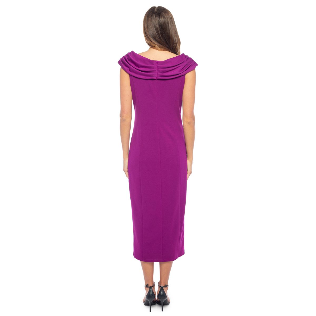 Marina Scuba Crepe Shawl Collar Gown | Belk