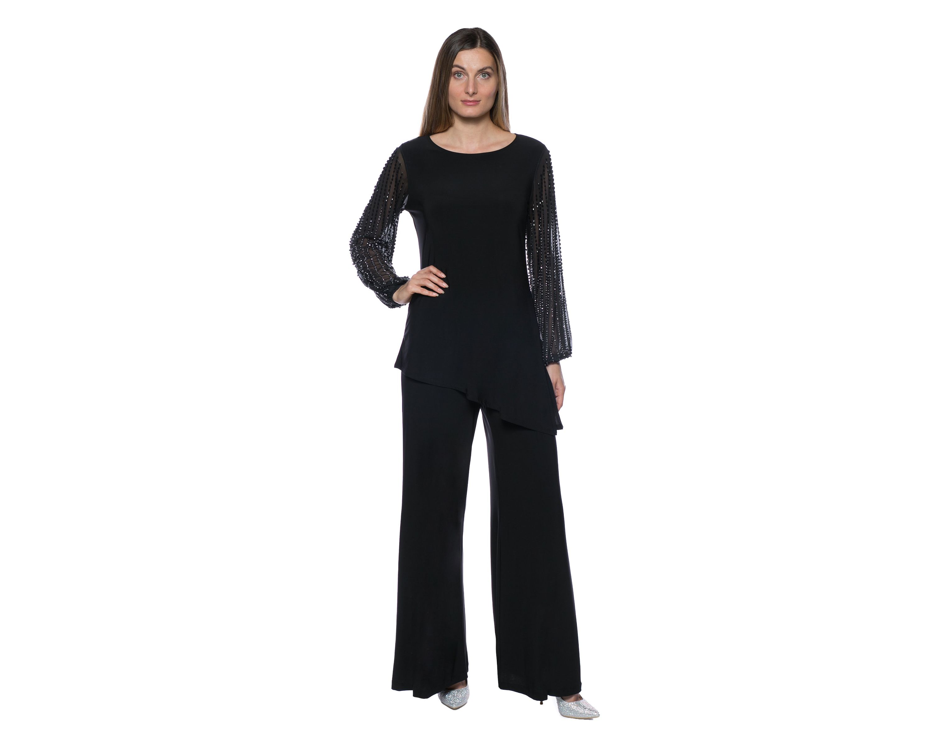 Marina Beaded 2-Piece Pant Set | Belk