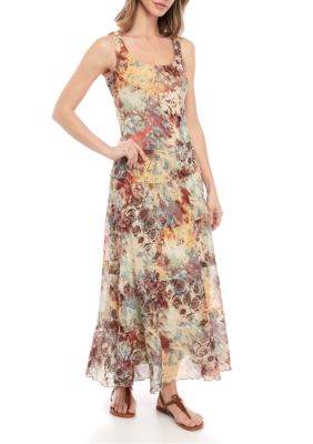 Nine West Sleeveless Multi Tier Maxi Dress | belk