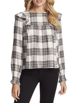 Jessica Simpson Gypsy Ruffle Plaid Top | belk