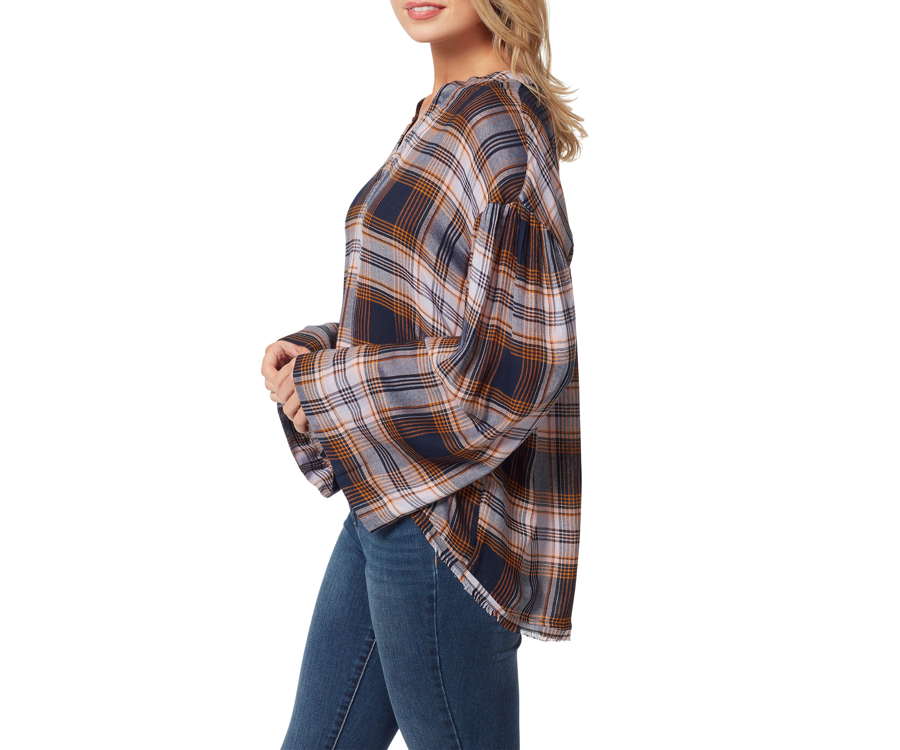 Jessica Simpson Long Sleeve Jenna Woven Top | Belk