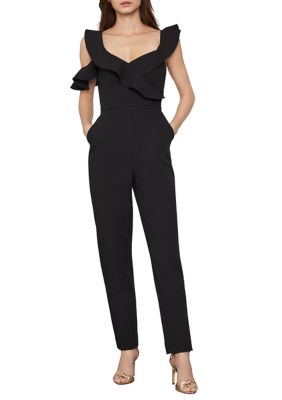 BCBGMAXAZRIA One Shoulder Ruffle Jumpsuit | belk