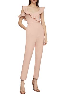 BCBGMAXAZRIA One Shoulder Ruffle Jumpsuit | belk