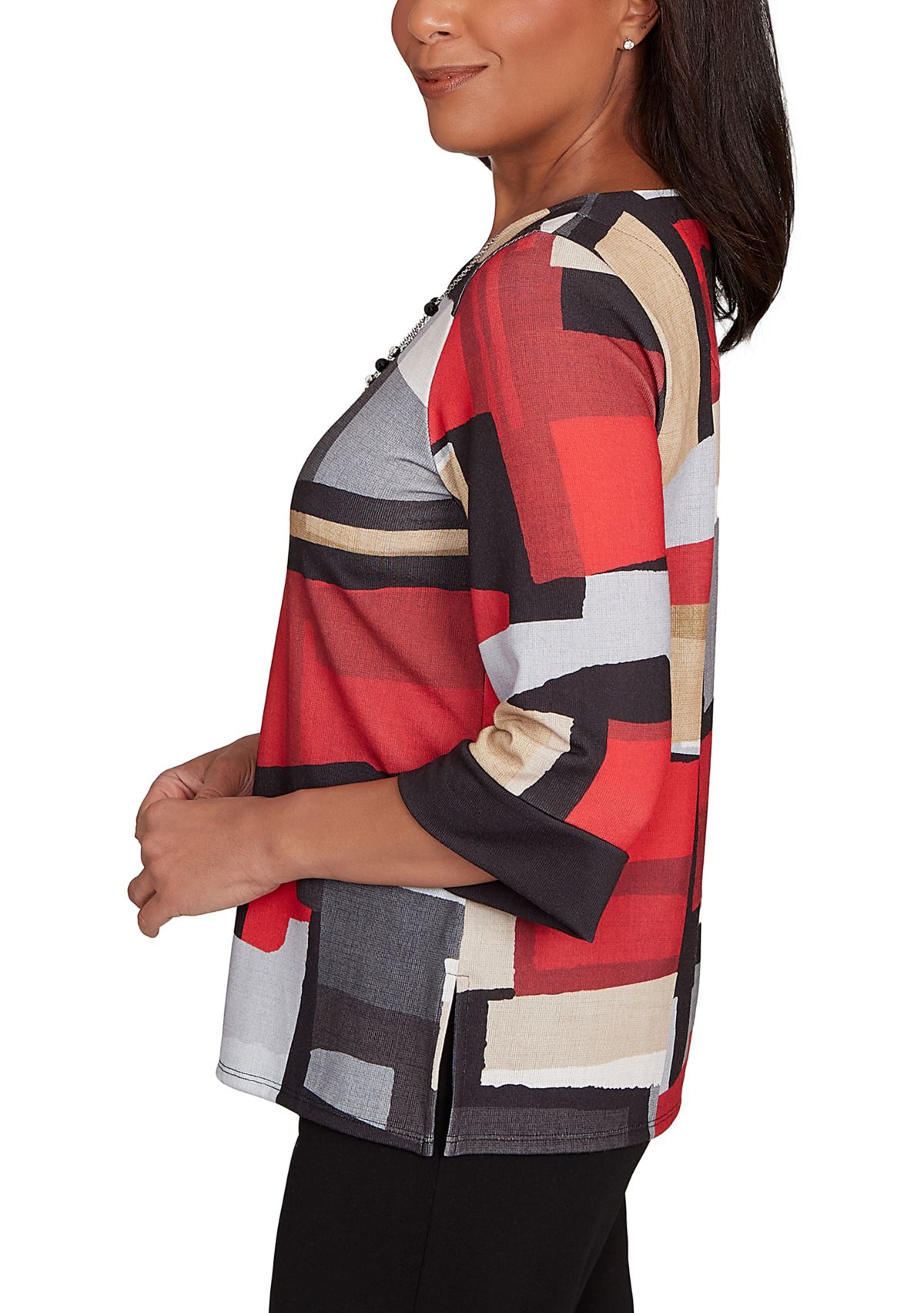 Alfred Dunner Women's Jet Setter Color Block Top | Belk