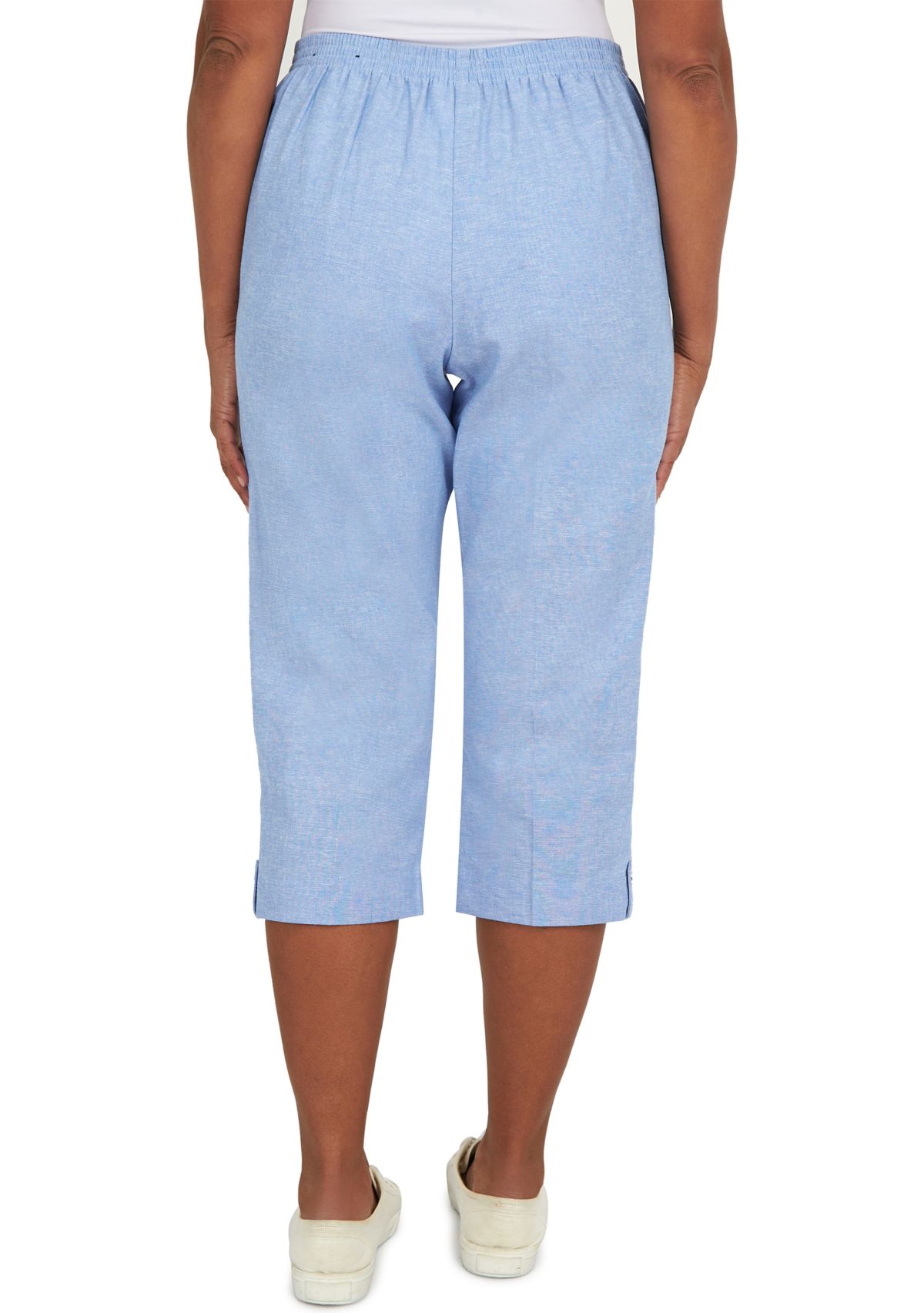 Alfred Dunner Petite Button Tab Capri Pants | Belk