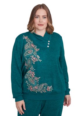 Alfred Dunner Plus Size French Quarter Paisley Embroidered Envelope ...