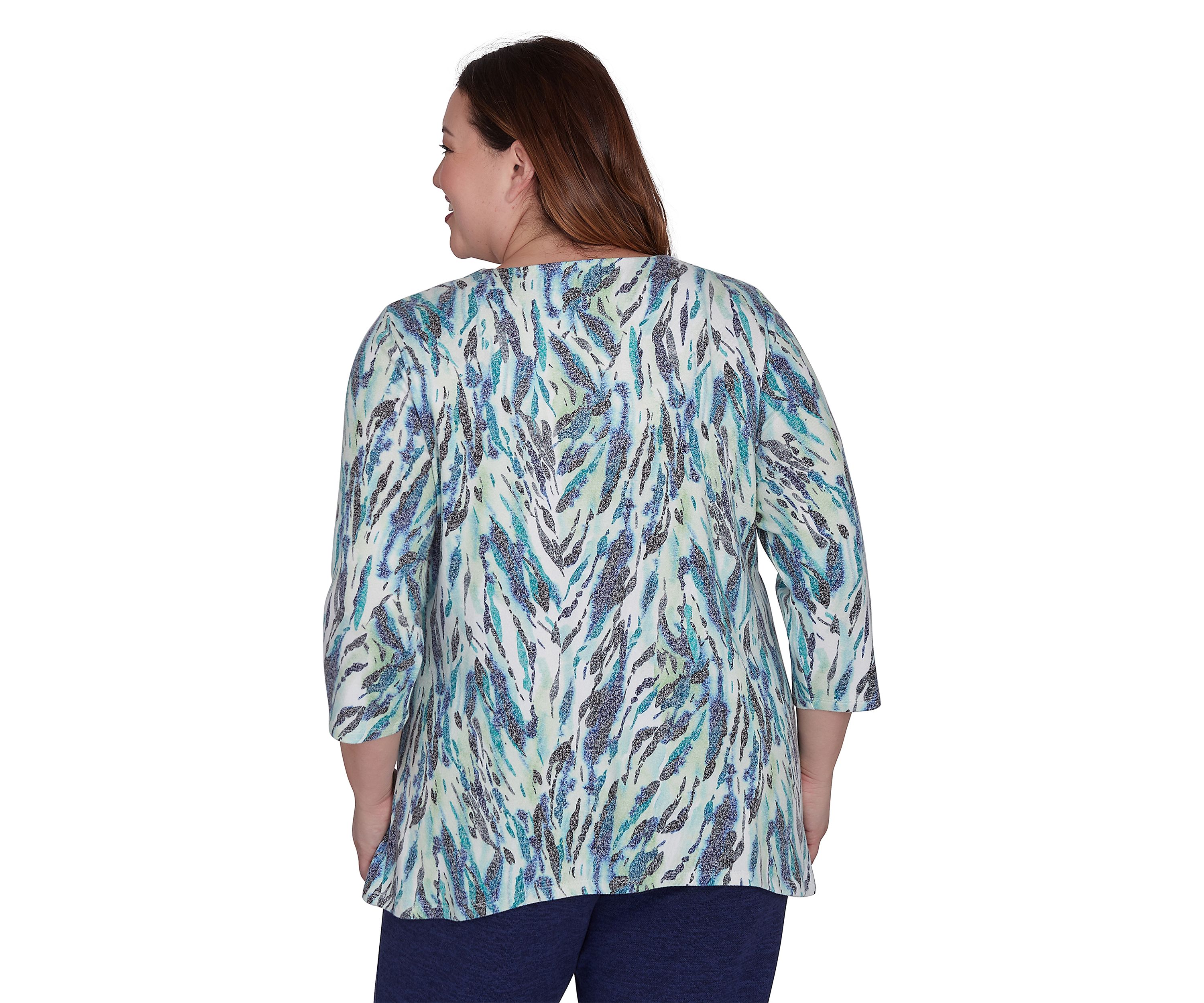 Alfred Dunner Plus Size French Quarter Animal Top | Belk