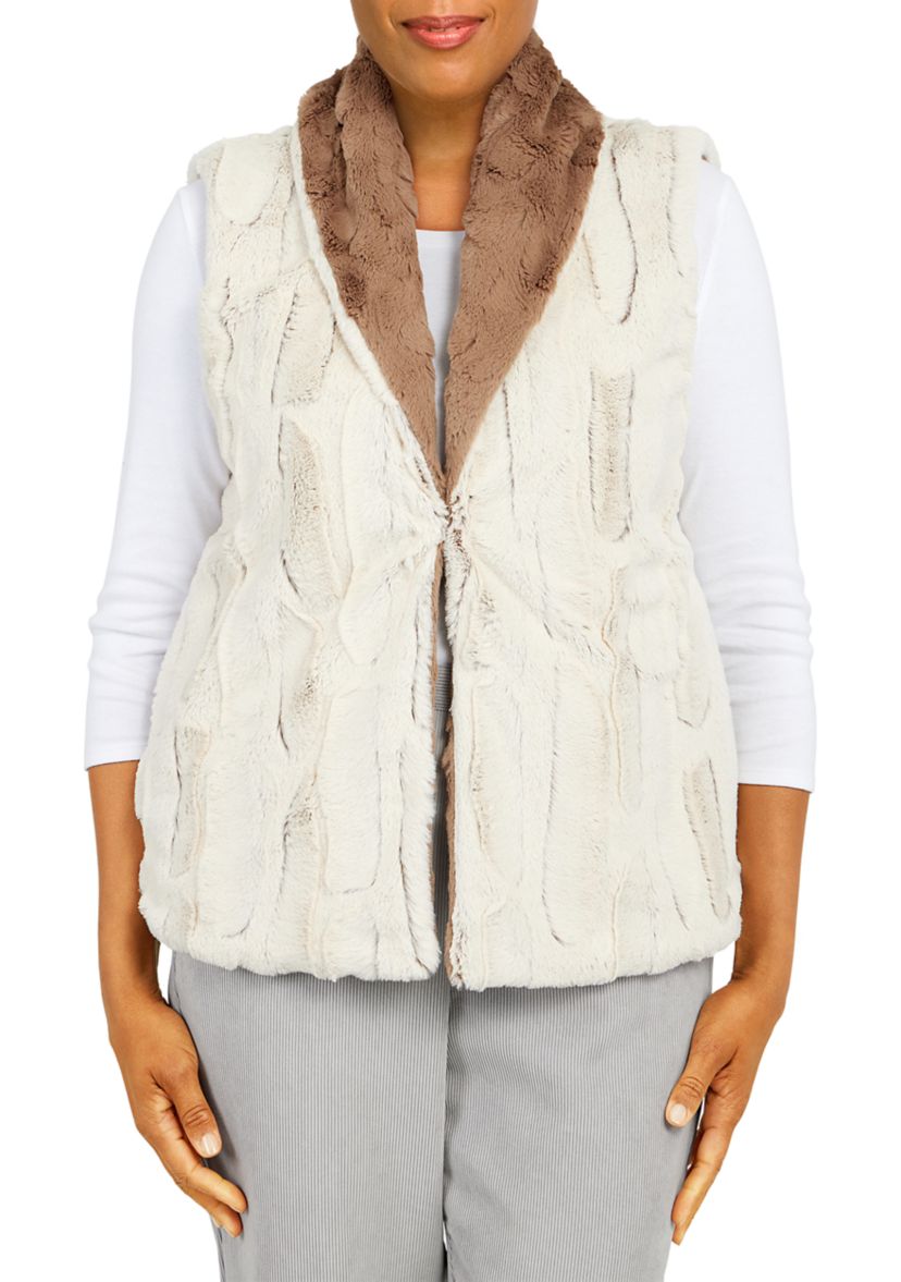 Alfred Dunner Plus Size Faux Fur Vest | Belk