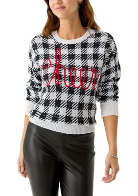 Joyland Women's Cheers Buffalo Check Sweater | belk