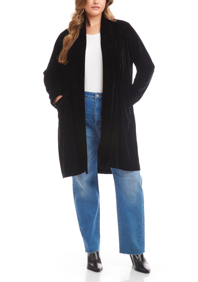 Karen Kane Plus Size Velvet Duster | Belk