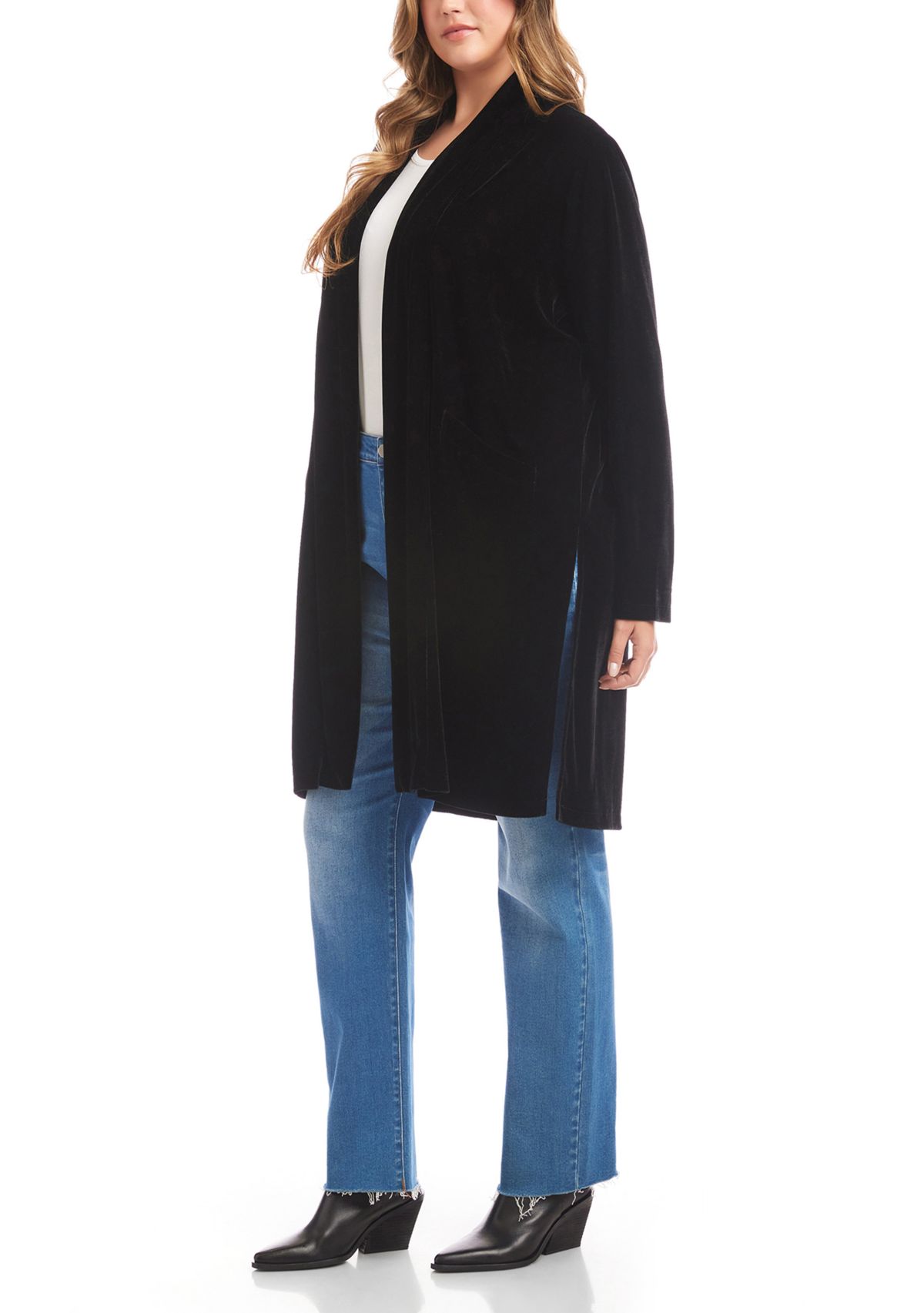 Karen Kane Plus Size Velvet Duster | Belk