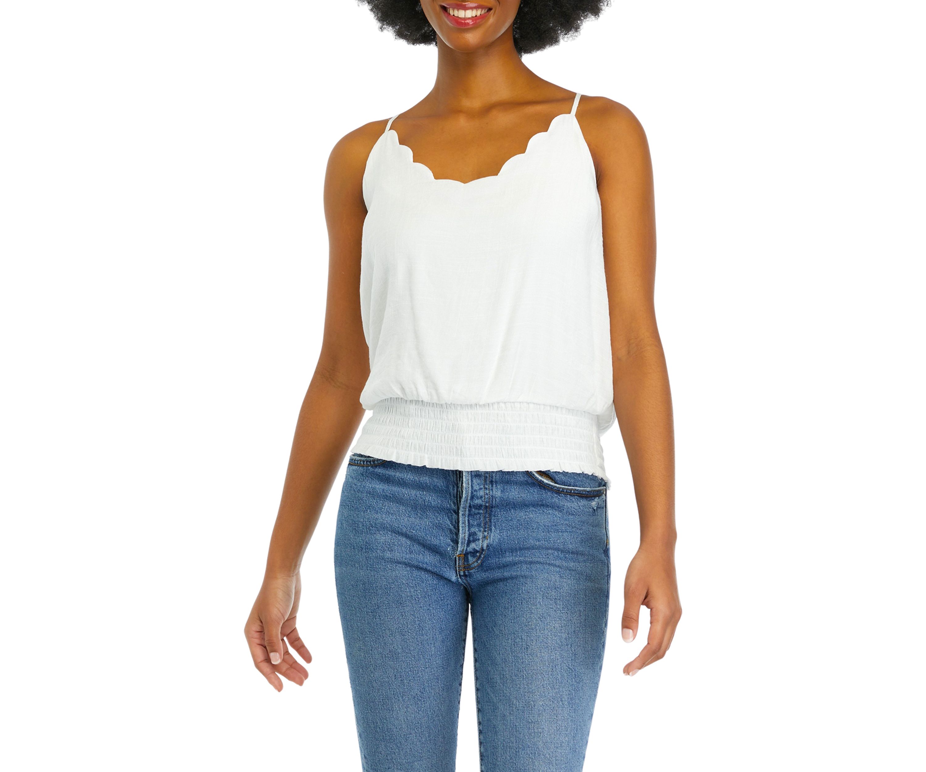 A. Byer Juniors' Solid Scallop Smock Bottom Cami | Belk
