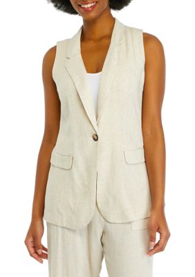 A. Byer Women's Oversized Linen Vest | belk