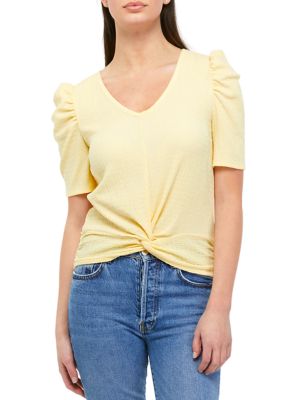 A. Byer Juniors' Elbow Sleeve Pucker Knit Top | belk