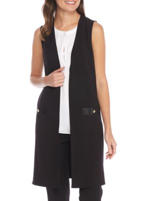 Rafaella Long Twill Vest | belk