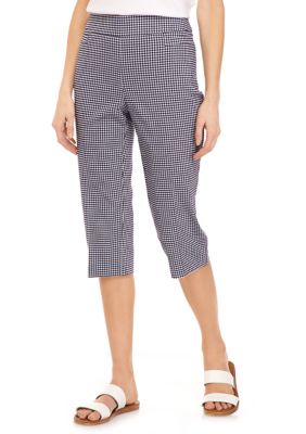 Kim Rogers® Petite Millennium Gingham Capris | belk