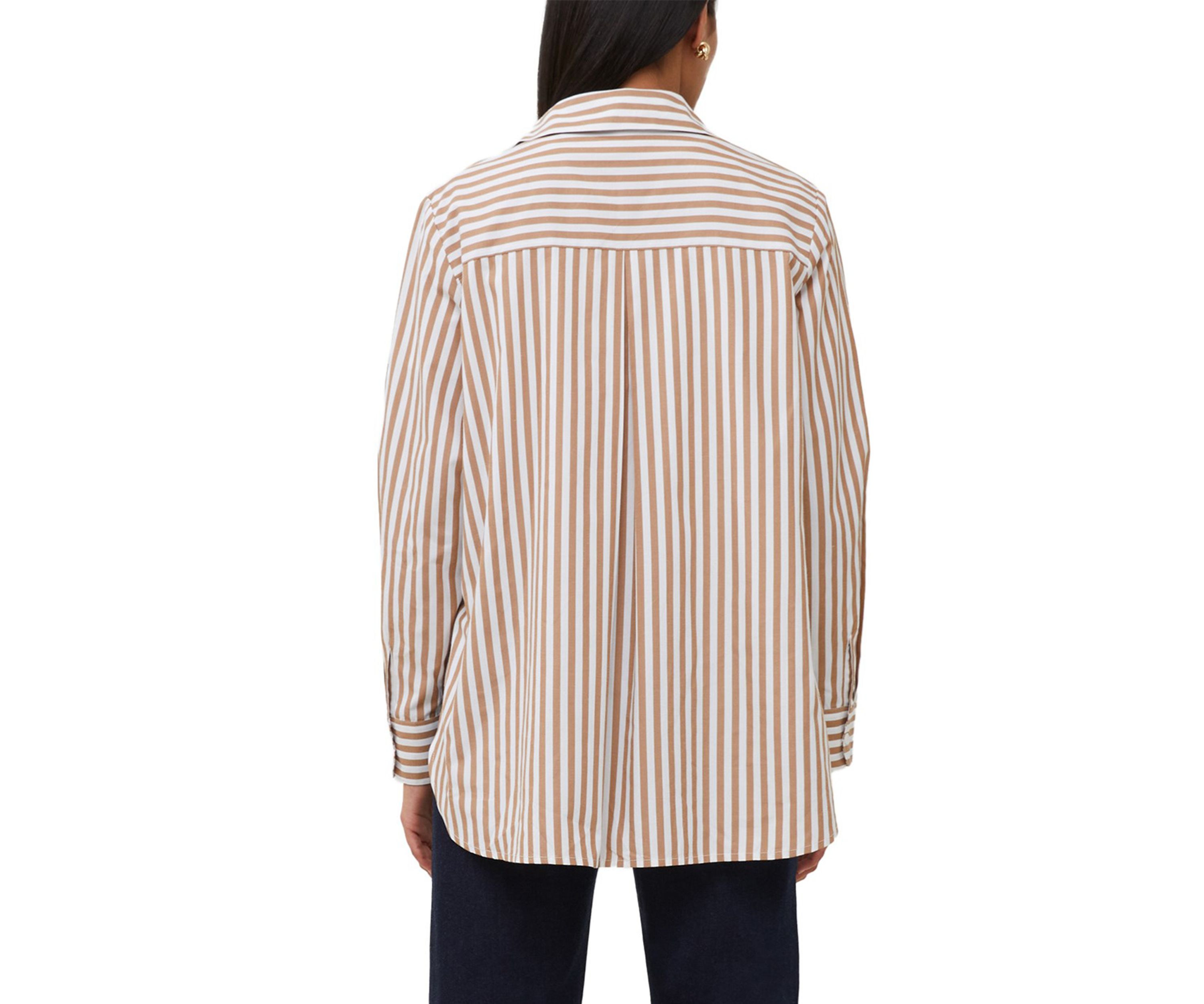 French Connection Thick Stripe Relaxed Popover Top | Belk