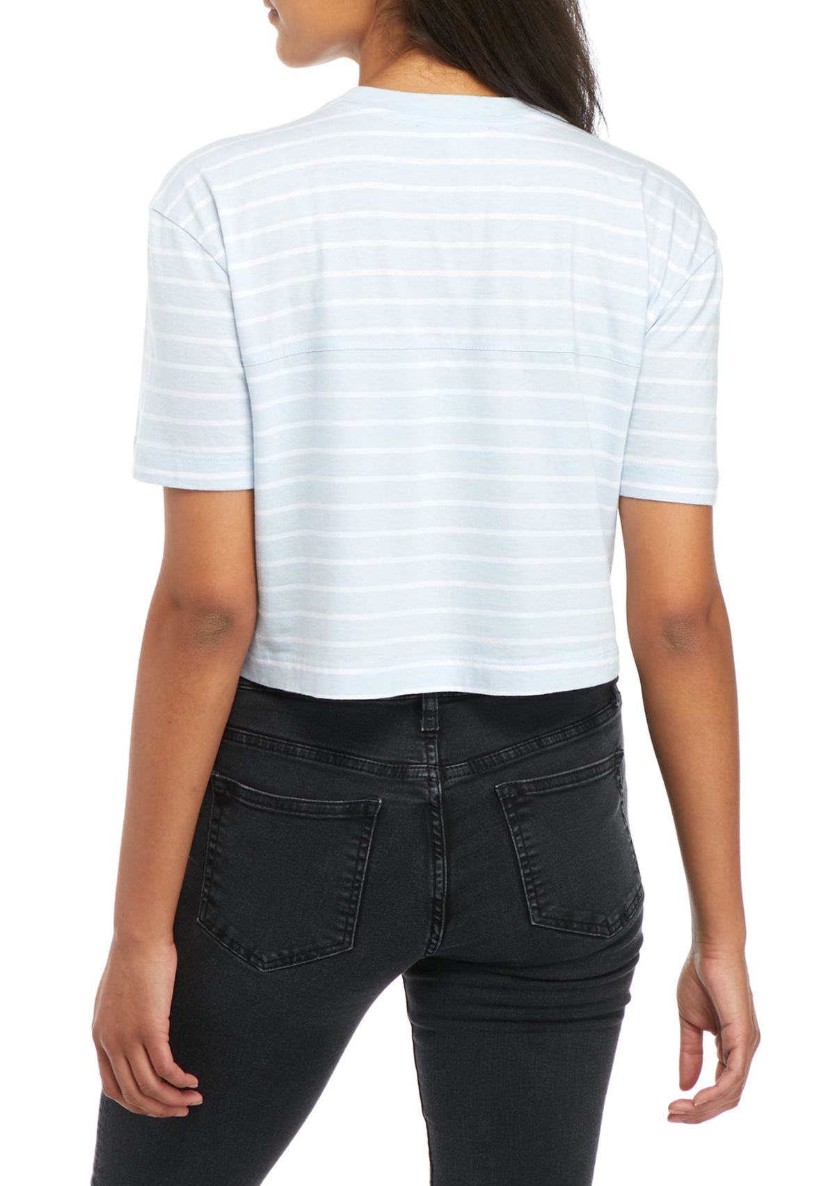 French Connection Stripe Cropped T-Shirt | Belk