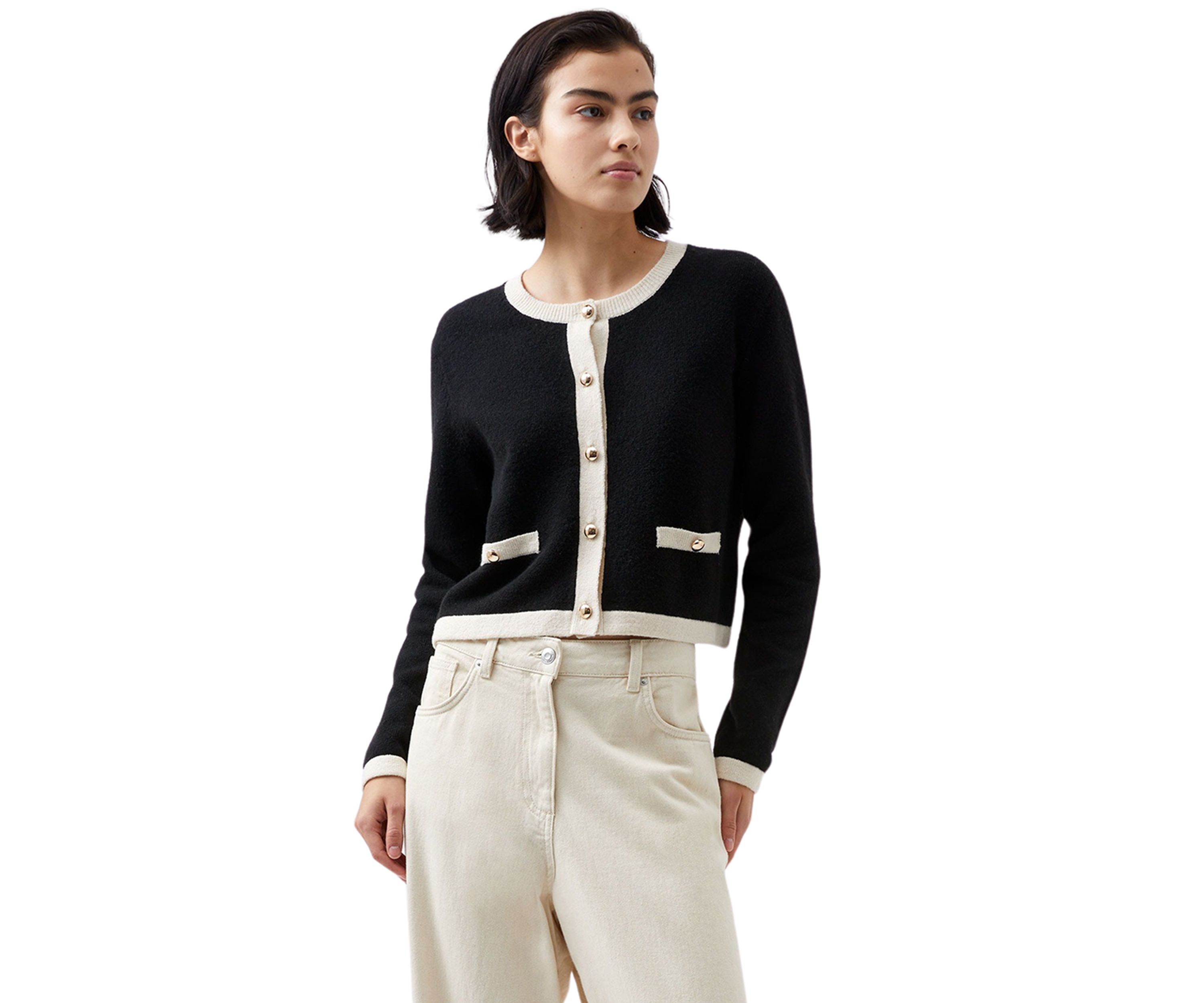 French Connection Contrast Cardigan | Belk