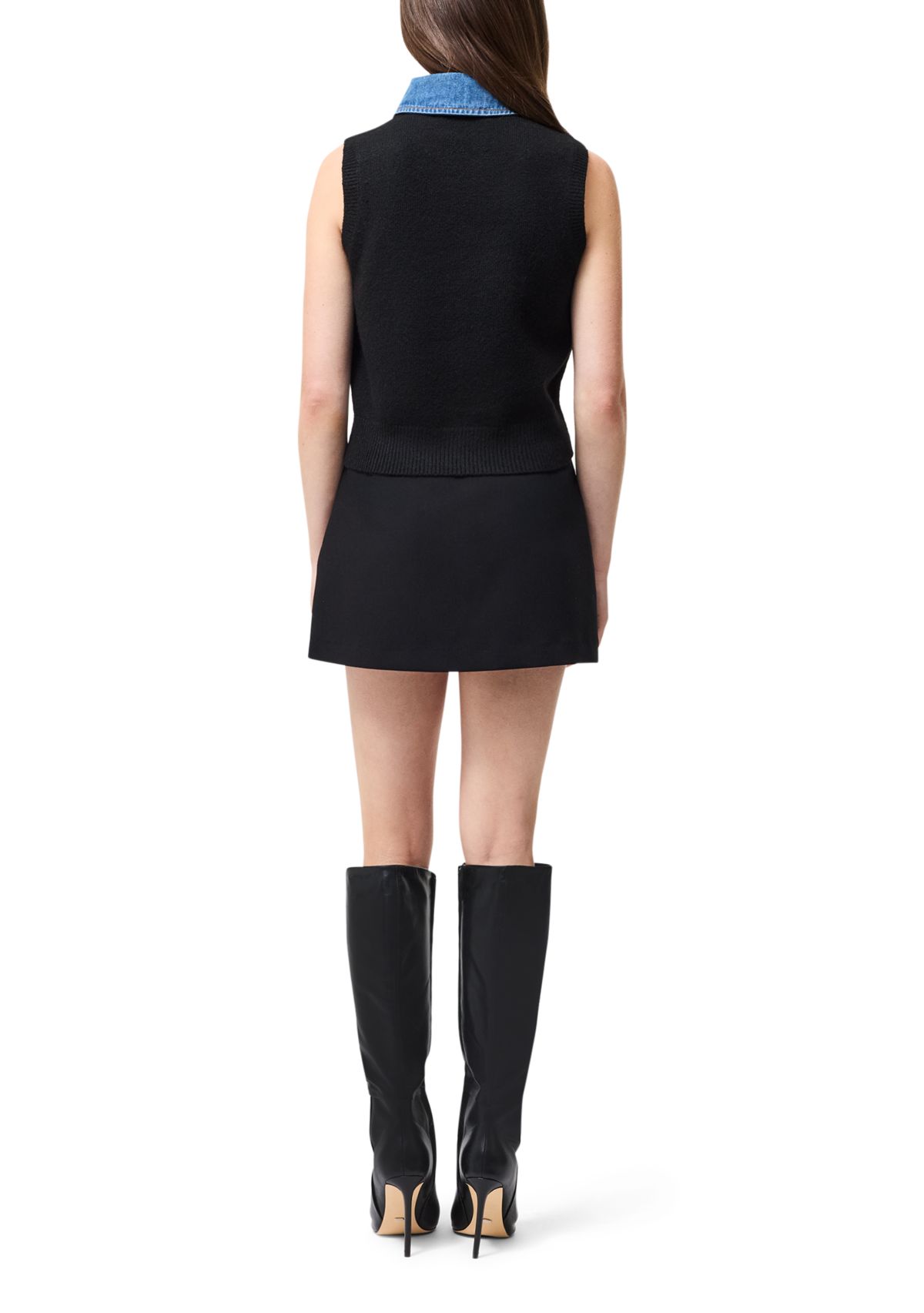 French Connection Ellie Knit Collared Vest | Belk