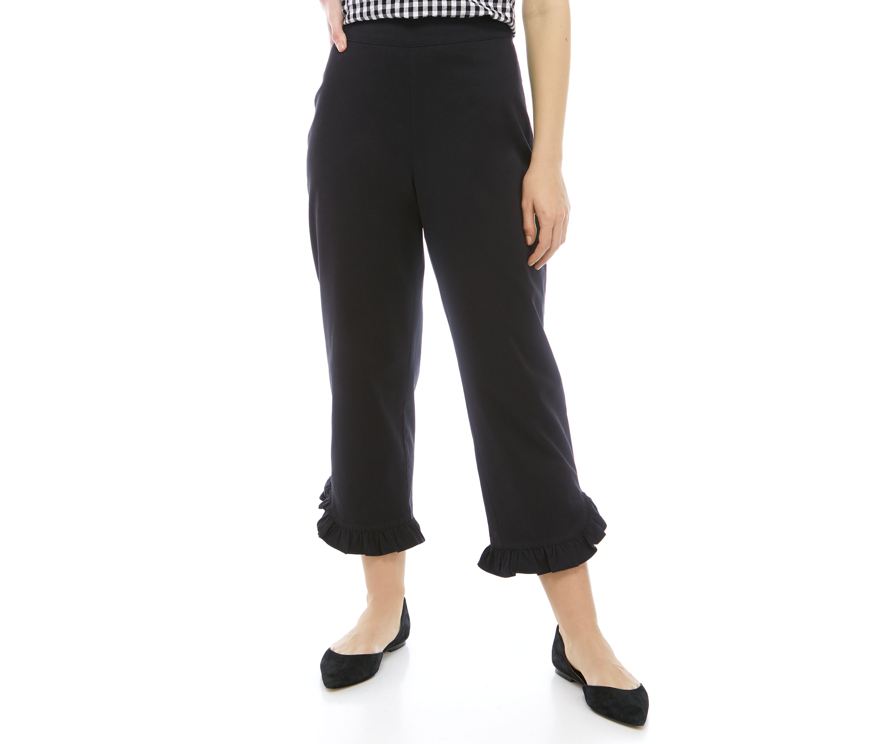 Kim Rogers® Petite Ruffle Trim Capri Pants | Belk