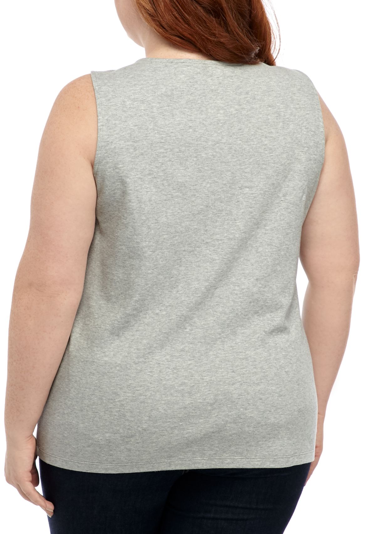 Kim Rogers® Plus Size Interlock Heather Tank | Belk