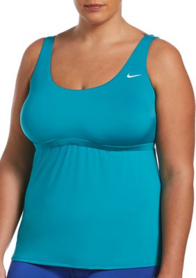 Nike® Plus Size Essential Solid Swim Tankini Belk