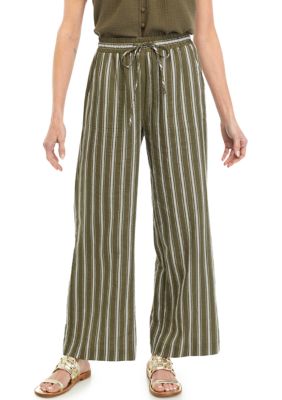 Single Thread Women's Cotton Gauze Stripe Pants | belk