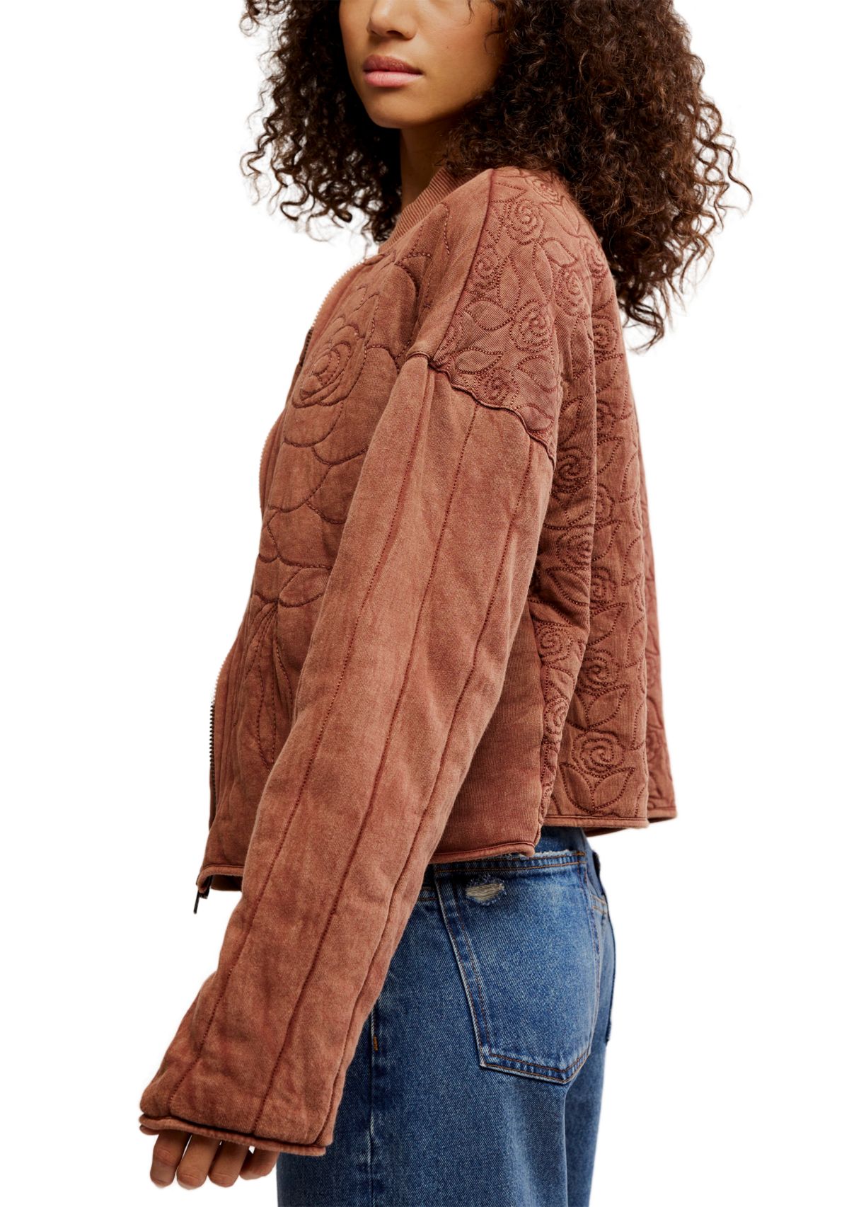 Free People Rose Zip-Up Sweatshirt | Belk