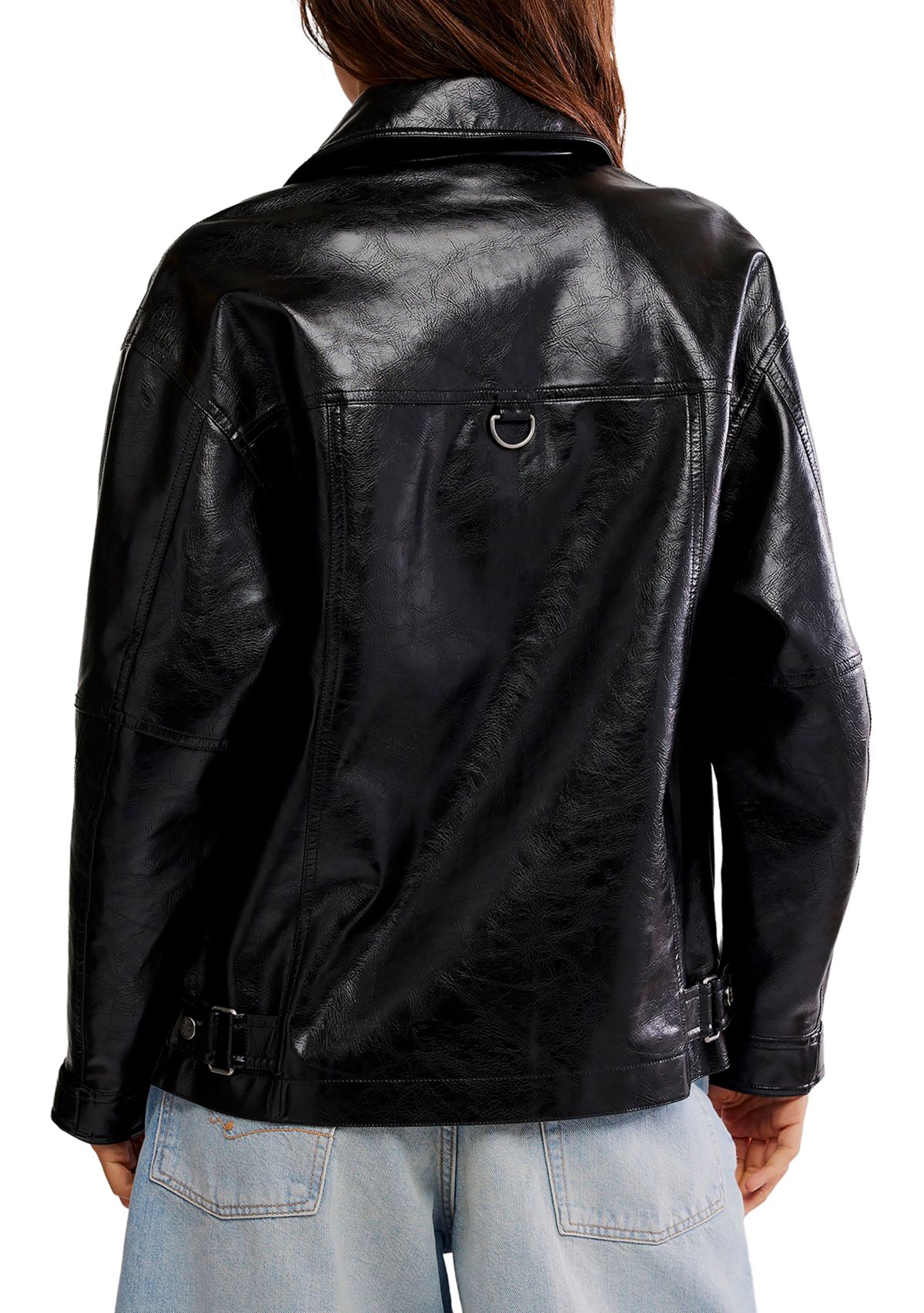 Free People Slaone Vegan Leather Jacket | Belk