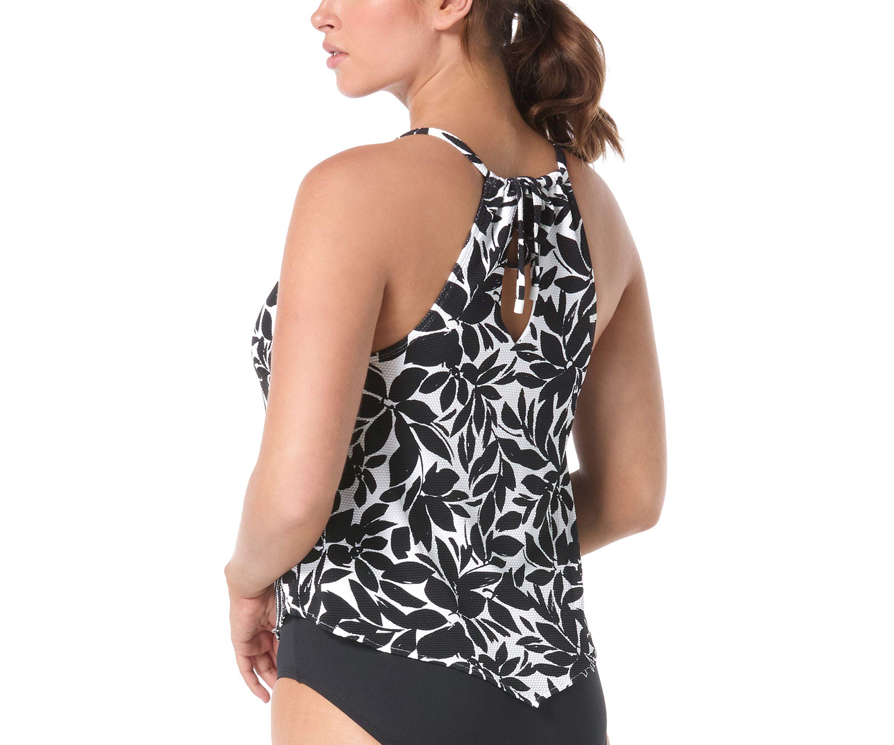 Beach House Bold Leaves Asymmetric Tankini Swim Top | Belk
