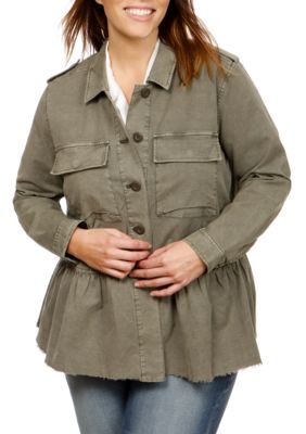 Lucky Brand Plus Size Peplum Utility Jacket | belk