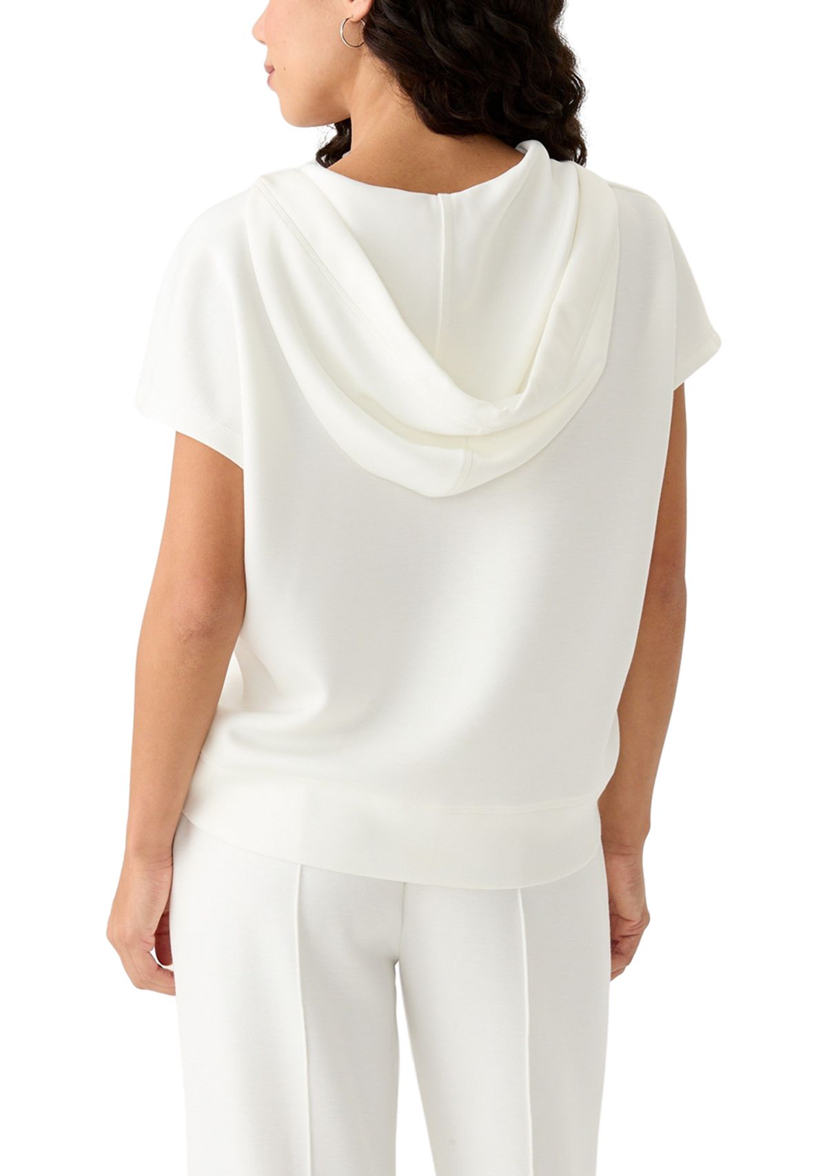 Philosophy Petite Extended Shoulder V-Neck Hooded Top | Belk