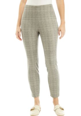 Grace Elements Women's Menswear Slim Faux Suede Pants | belk